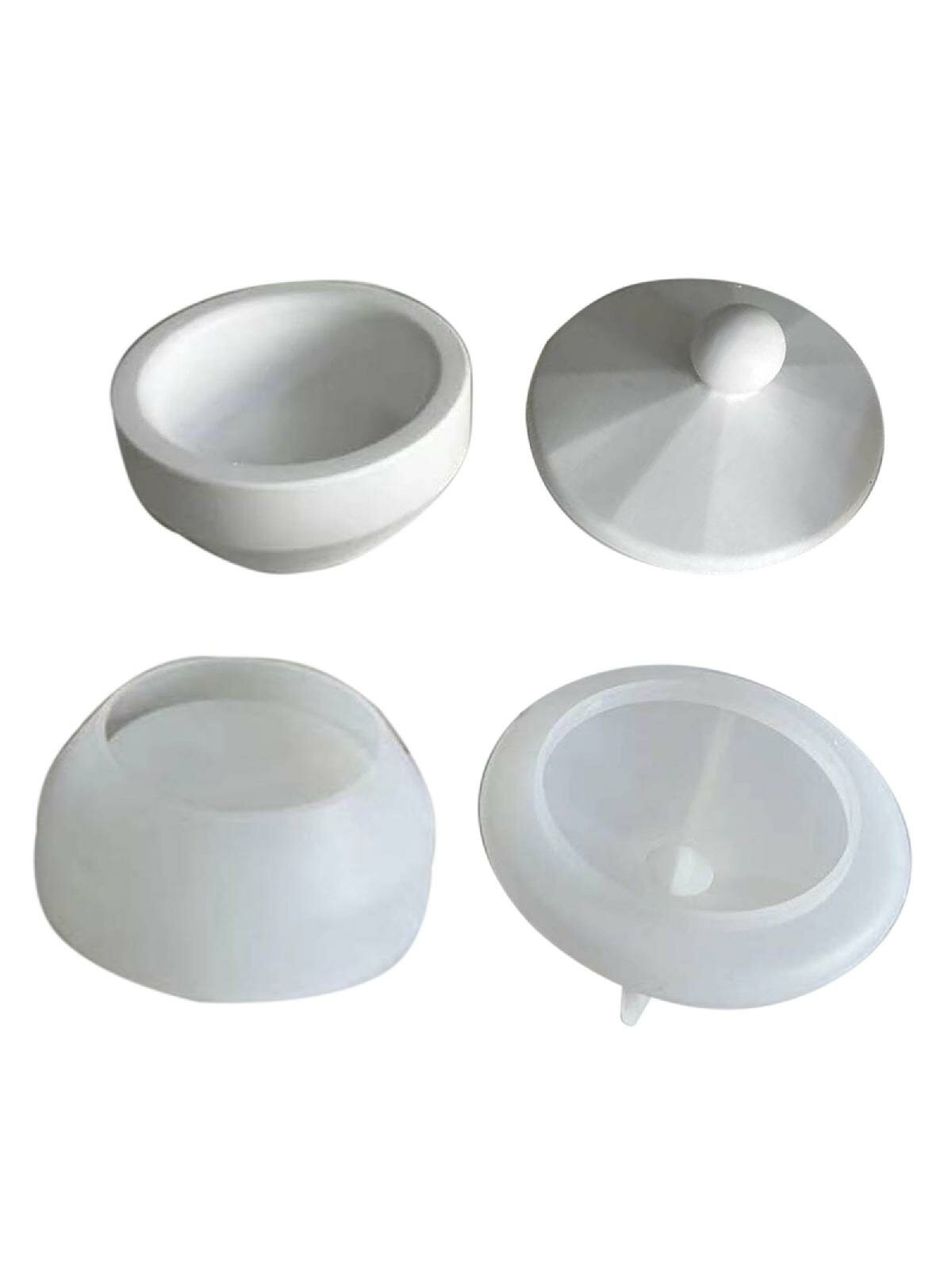 Шкатулка для ювелирных изделий Силиконовые формы Круглая коробка для хранения с крышкой Формы для литья из смолы