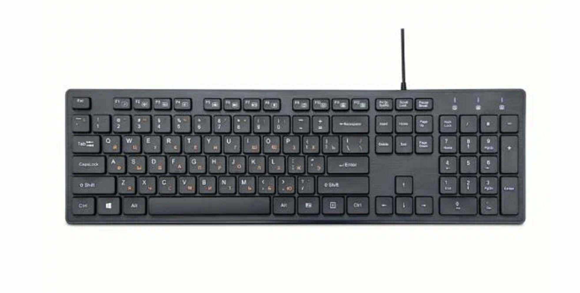 Клавиатура Gembird 025621 KB-8360U, с 2 USB-хабами, русская, черная, мембранный тип