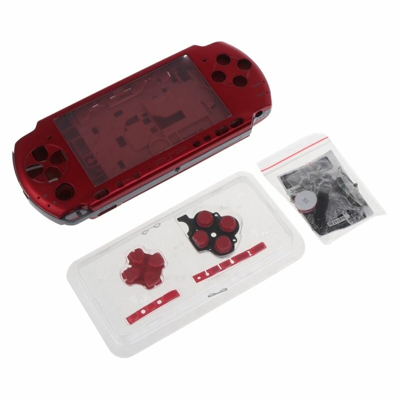 Чехол для PSP-3000 из поликарбоната, прозрачный/белый/золотой/серебристый/красный, защита корпуса игровой консоли
