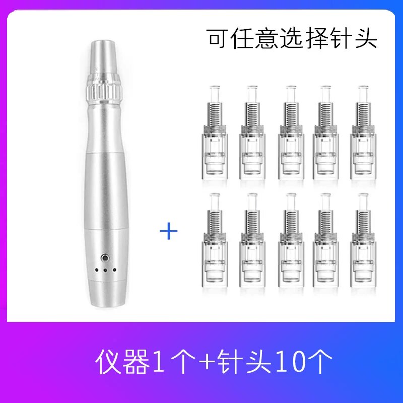 Электрический мезодермальный микроигольчатый интродьюсер MTS, микрокристаллическая ручка для салона красоты, ручка для роста волос, домашнего использования, неглубокий интродьюсер