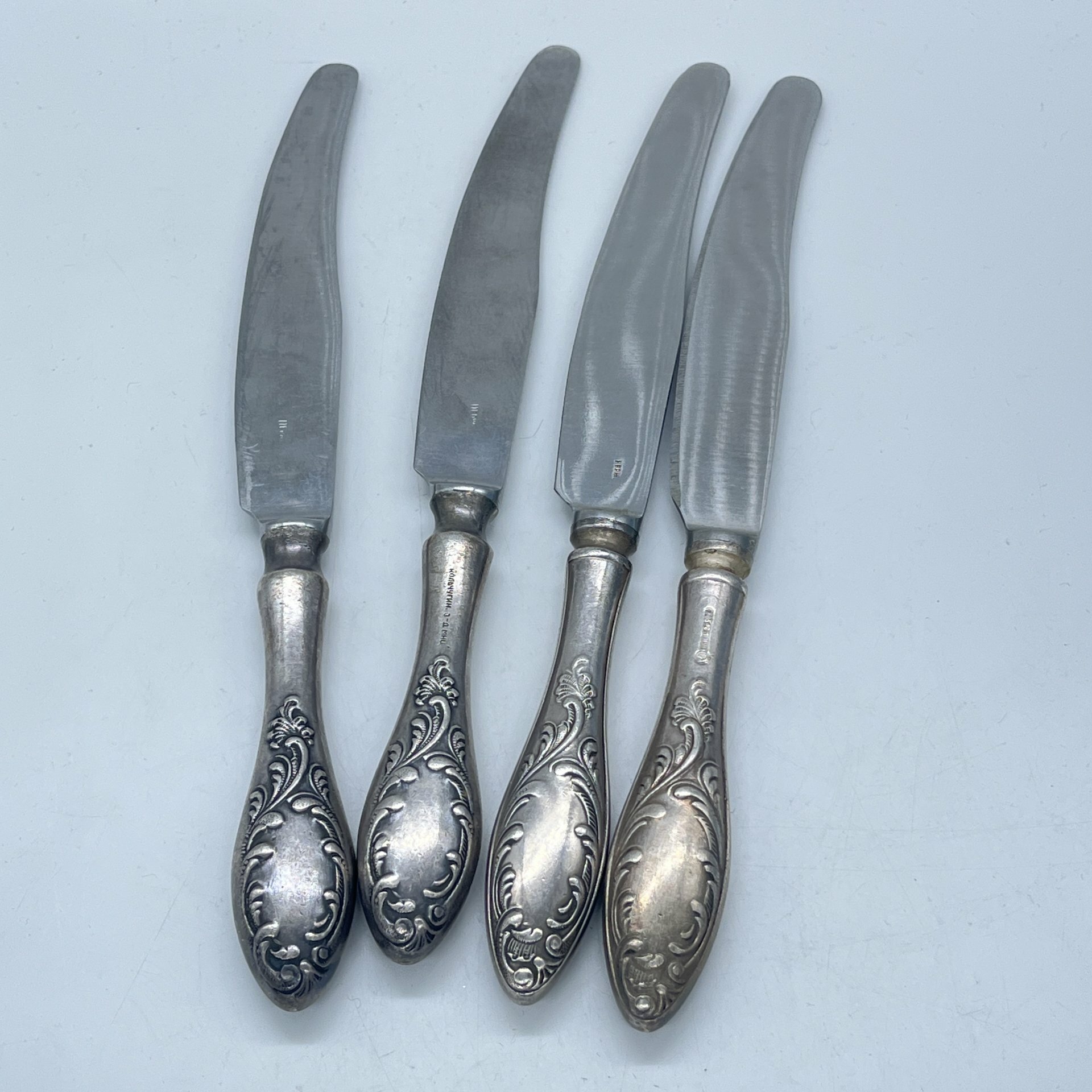 Набор из 4 столовых ножей "Пламя" (подбор), нержавеющая сталь