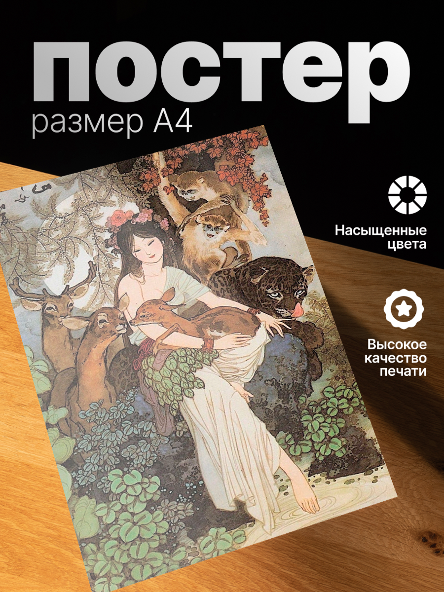 Постер ZEKEKS Китай, на стену, без рамы, 29x21 см, цифровая печать