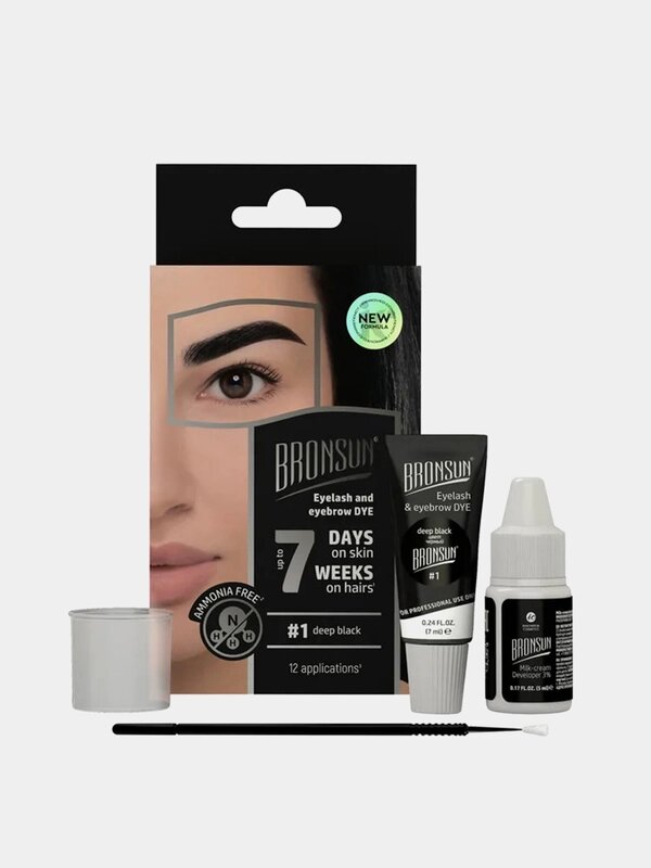 Набор краски для бровей Innovator Cosmetics BRONSUN, чёрный