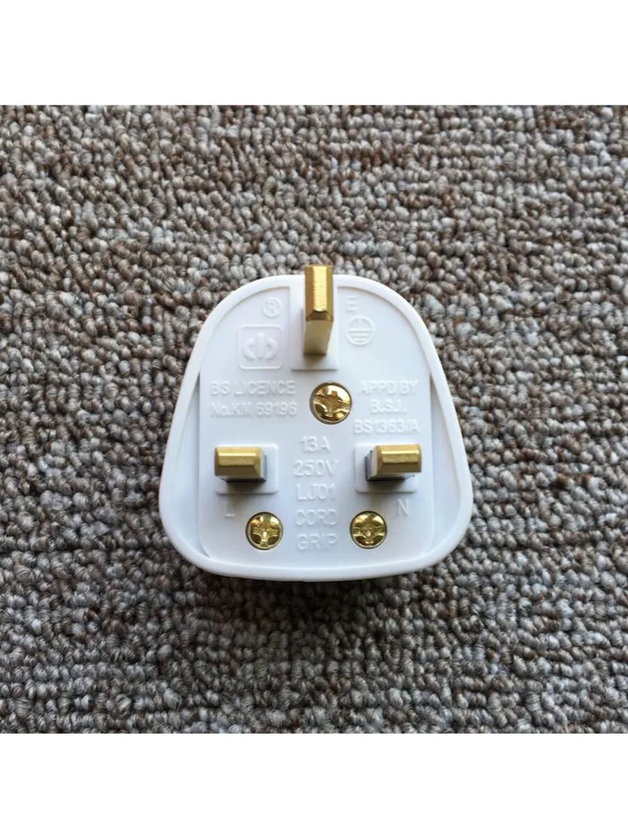 Сетевая вилка (белый, LJ-01, 1-100 шт)