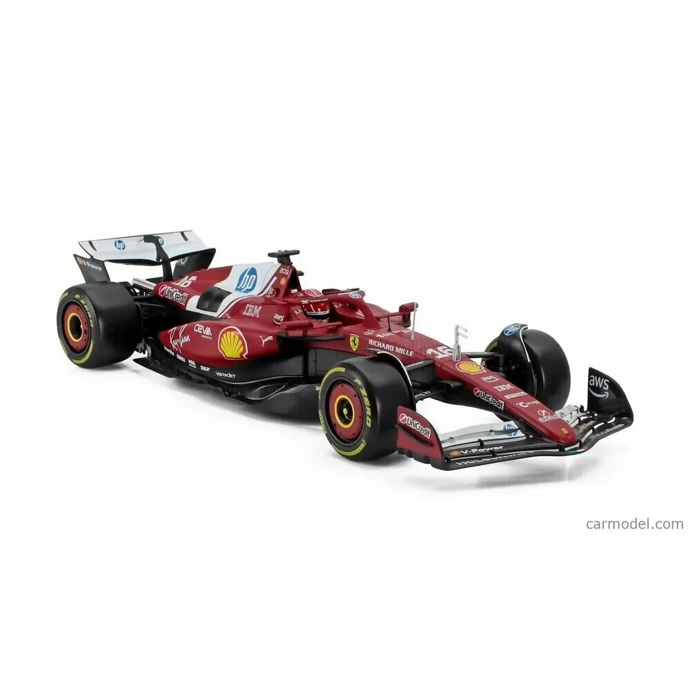 Металлическая коллекционная модель болида Формулы-1 "Burago"1:18. Ferrari№ 16. SF-25 Леклерк