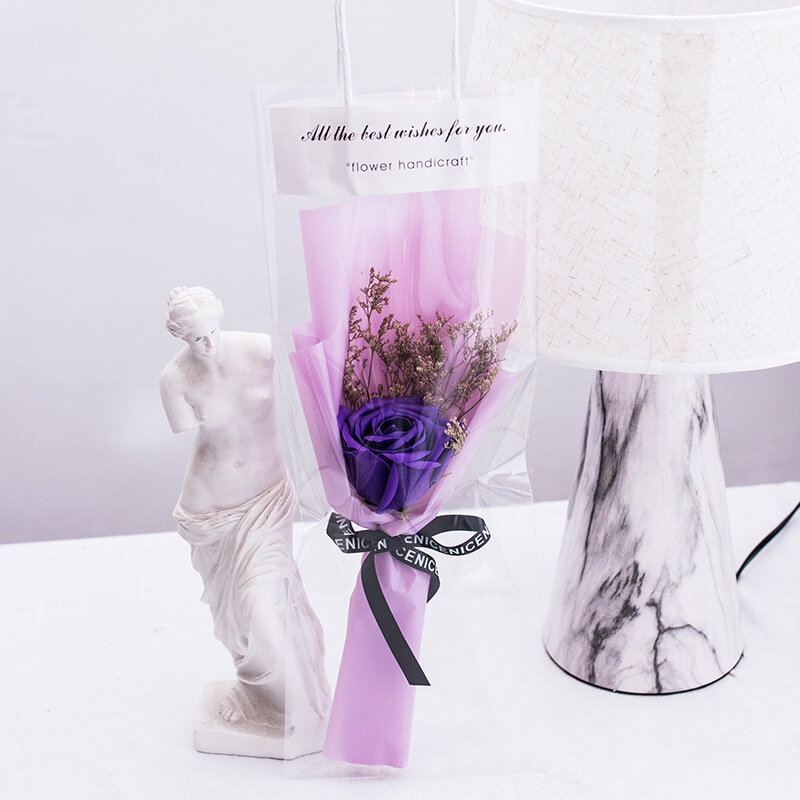 Рождественский подарочный пакет на День Святого Валентина, букет с розовым мылом, напольный подарок, реквизит для фотосессии