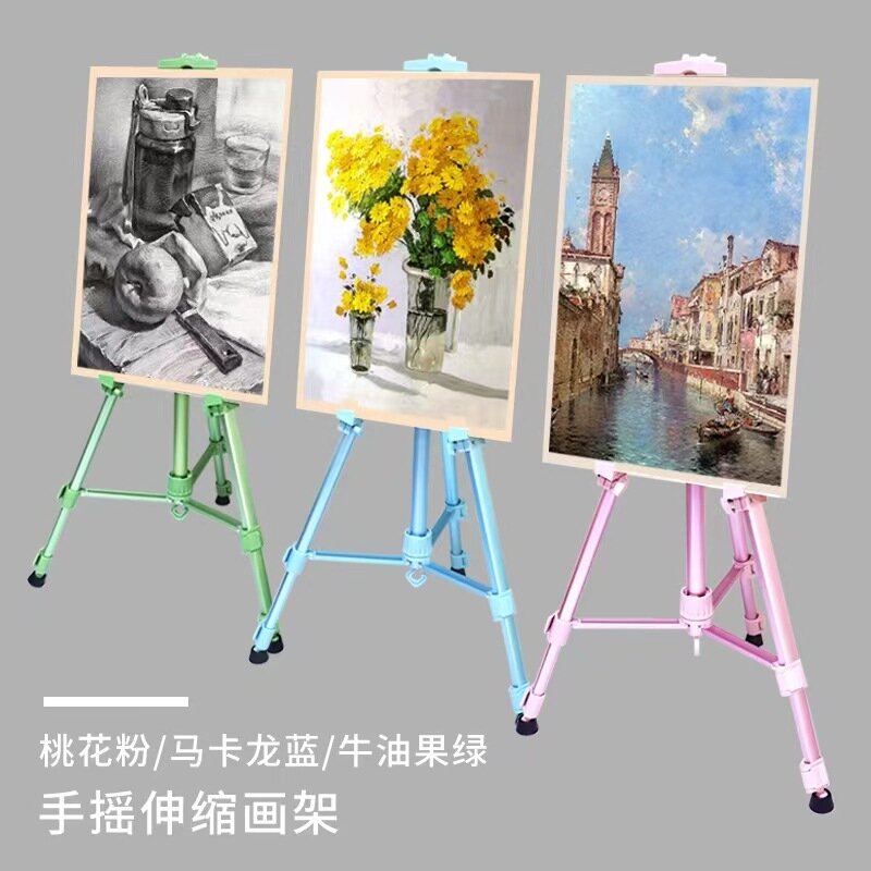Складной железный мольберт, портативный мольберт, подставка для рисования, треугольная выставочная стойка, складная подставка для масляной живописи