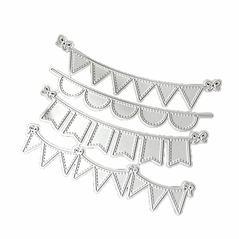 Carbon Steel Cartoon Banners Cutting Die Embossing Stencil Template Mold DIY Pap
