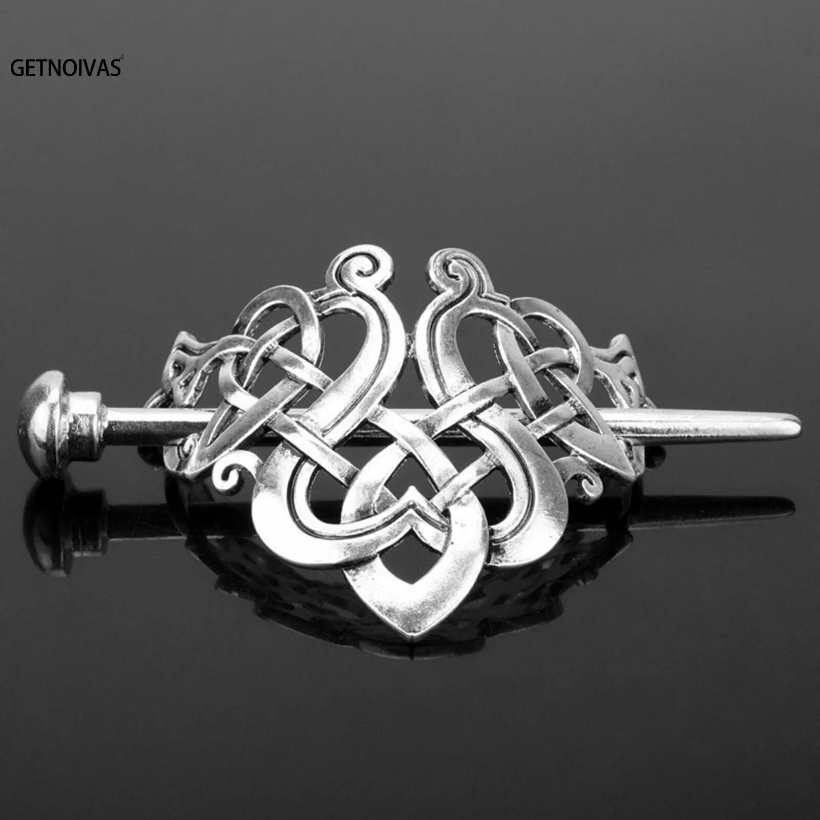 Заколка для волос Celtic Knot серебряного цвета, Style 18