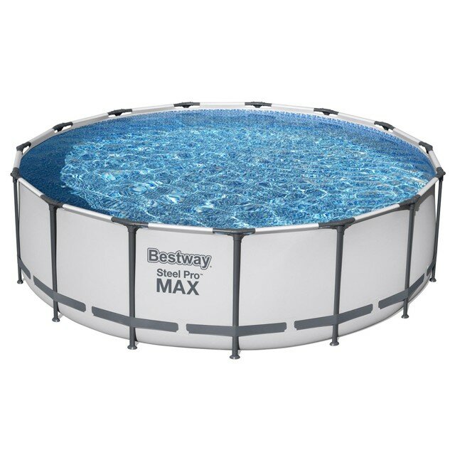 Бассейн каркасный BESTWAY 56438, 457х457х122 см, 16015 л, серый