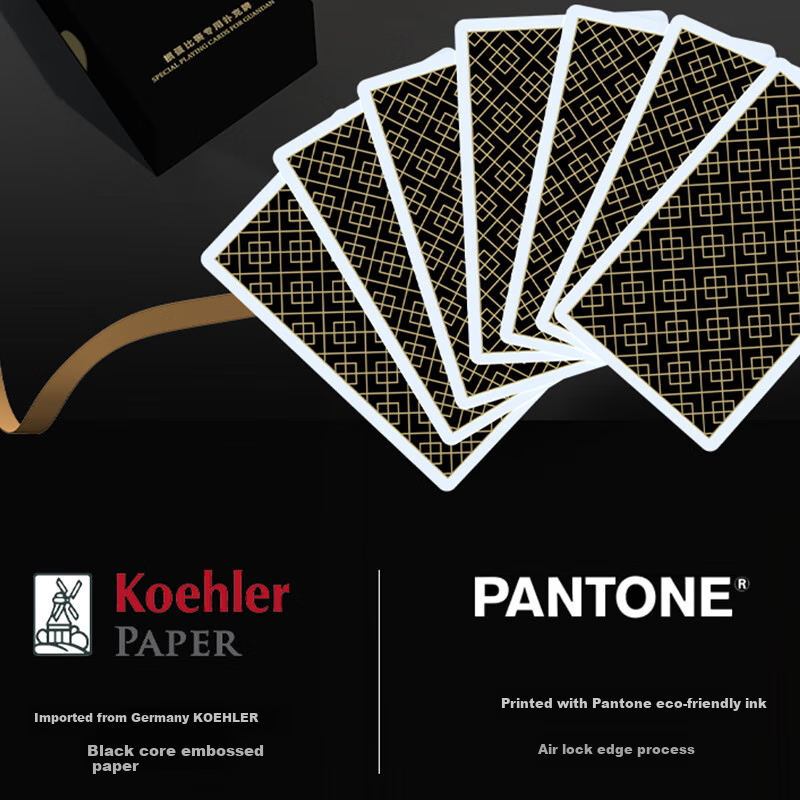 Dichen Professional Association-selected Guan Poker Cards, German Black Core, Two Decks in One Box, Durable for Competitions