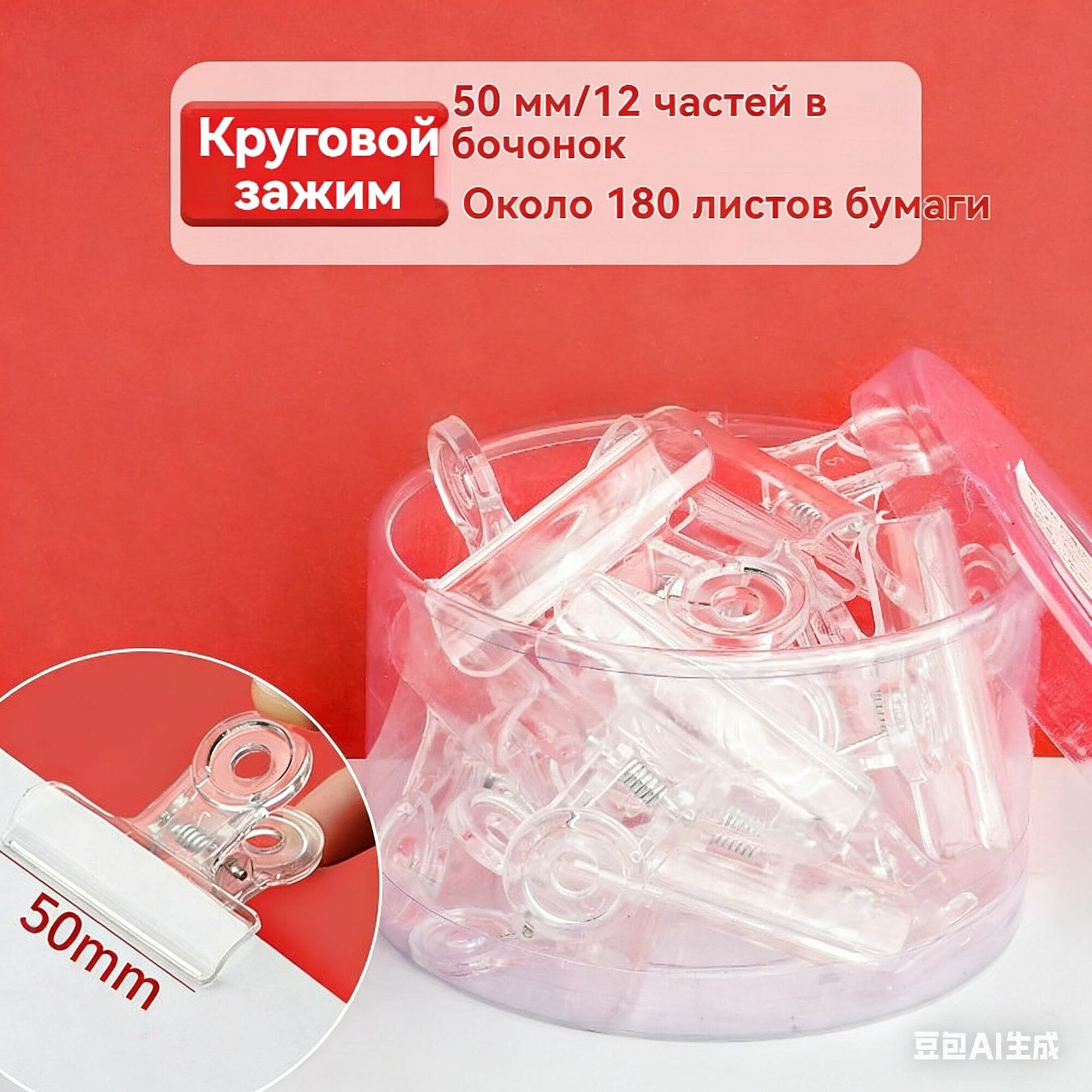 Прозрачные биндер-клипсы для документов канцелярские зажимы для офиса и школы булавка