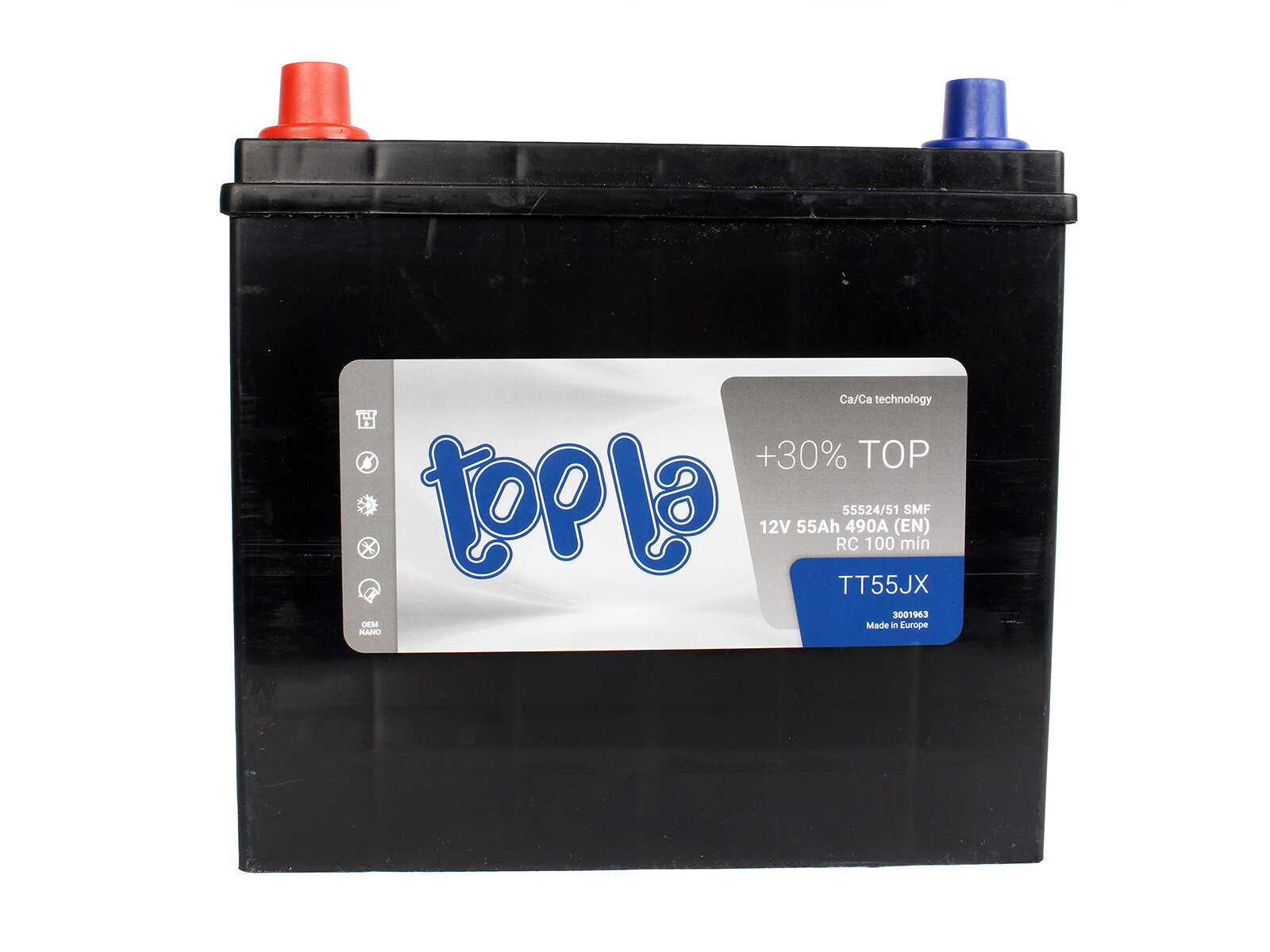 Аккумуляторная батарея Top 6СТ55 SMF 118355 B24R TOPLA