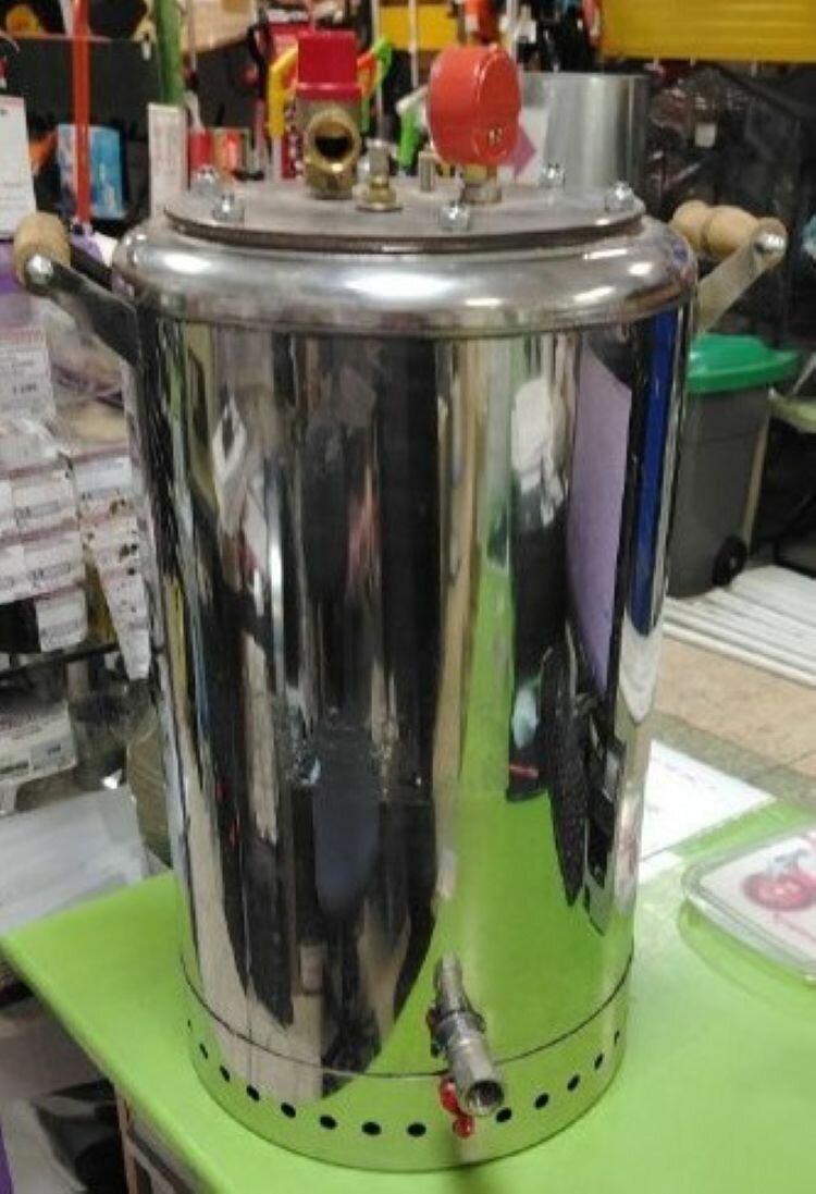 Автоклав-стерилизатор газовый нержавейка 24л на 21 банку по 0,5л алковар кормилец