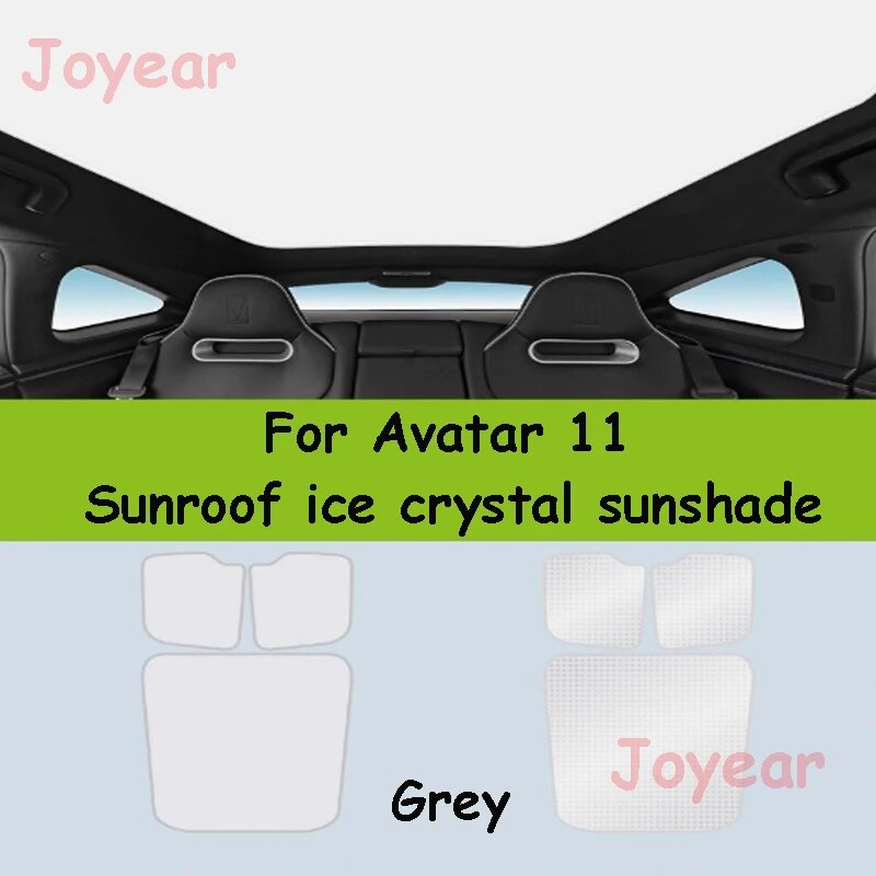 Для Avatar 11 12, автомобильный солнцезащитный козырек, защита от солнца, теплоизоляция, панорамный люк на крыше, защита от ультрафиолета, аксессуар для ледяного кристалла For Avatar 11-grey
