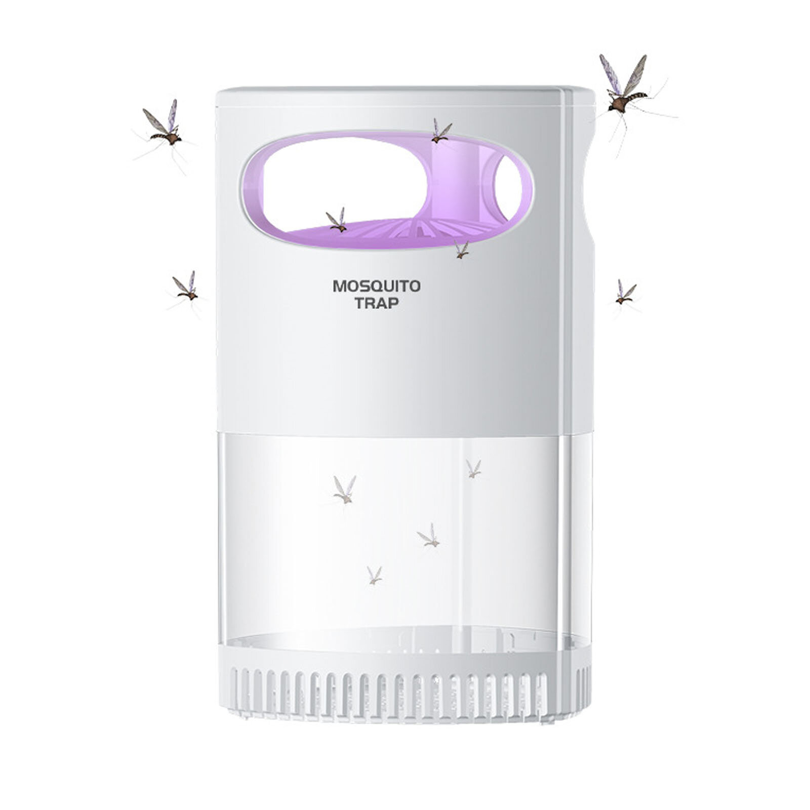 Москитный киллер фотокаталитический DGS-885 белый/розовый DC 5V 5W USB 113x113x180mm с подсветкой и сильным всасыванием без липких досок для комнатных москитов, мошек, мотыльков и плодовых мух в упаковке 120x120x198mm с 1 штукой и USB кабелем