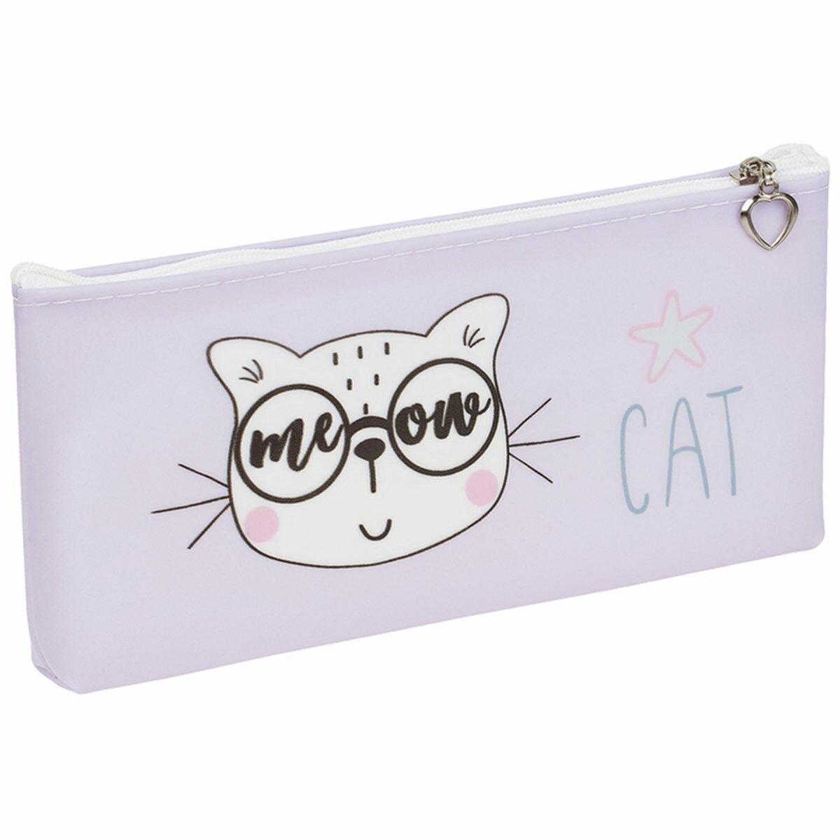 Пенал школьный 1 отделение ArtSpace "Meow", силикон, 10шт. (Tn_42834)