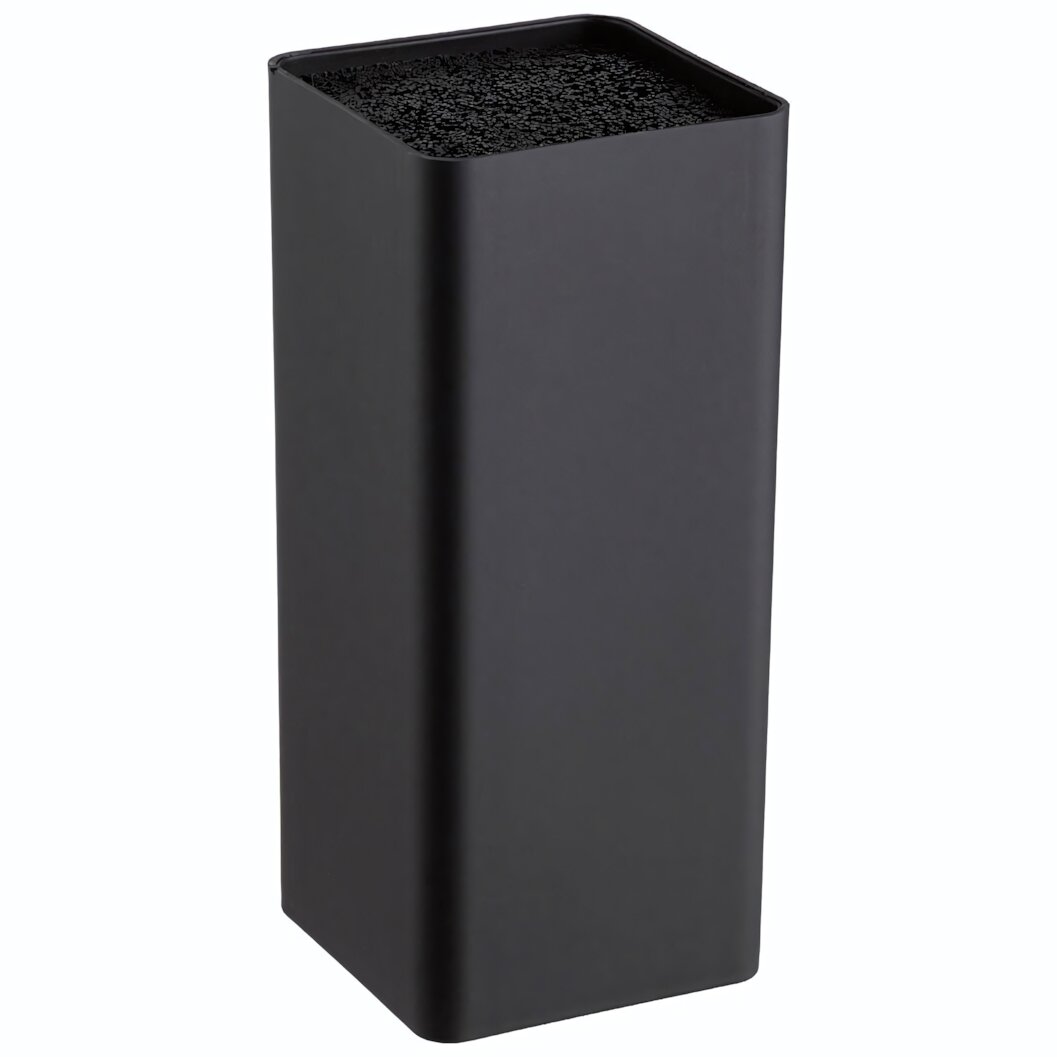 Подставка для ножей "Fantasia" 10x10x22,5 см, черная, с щетинистым наполнителем, полипропилен