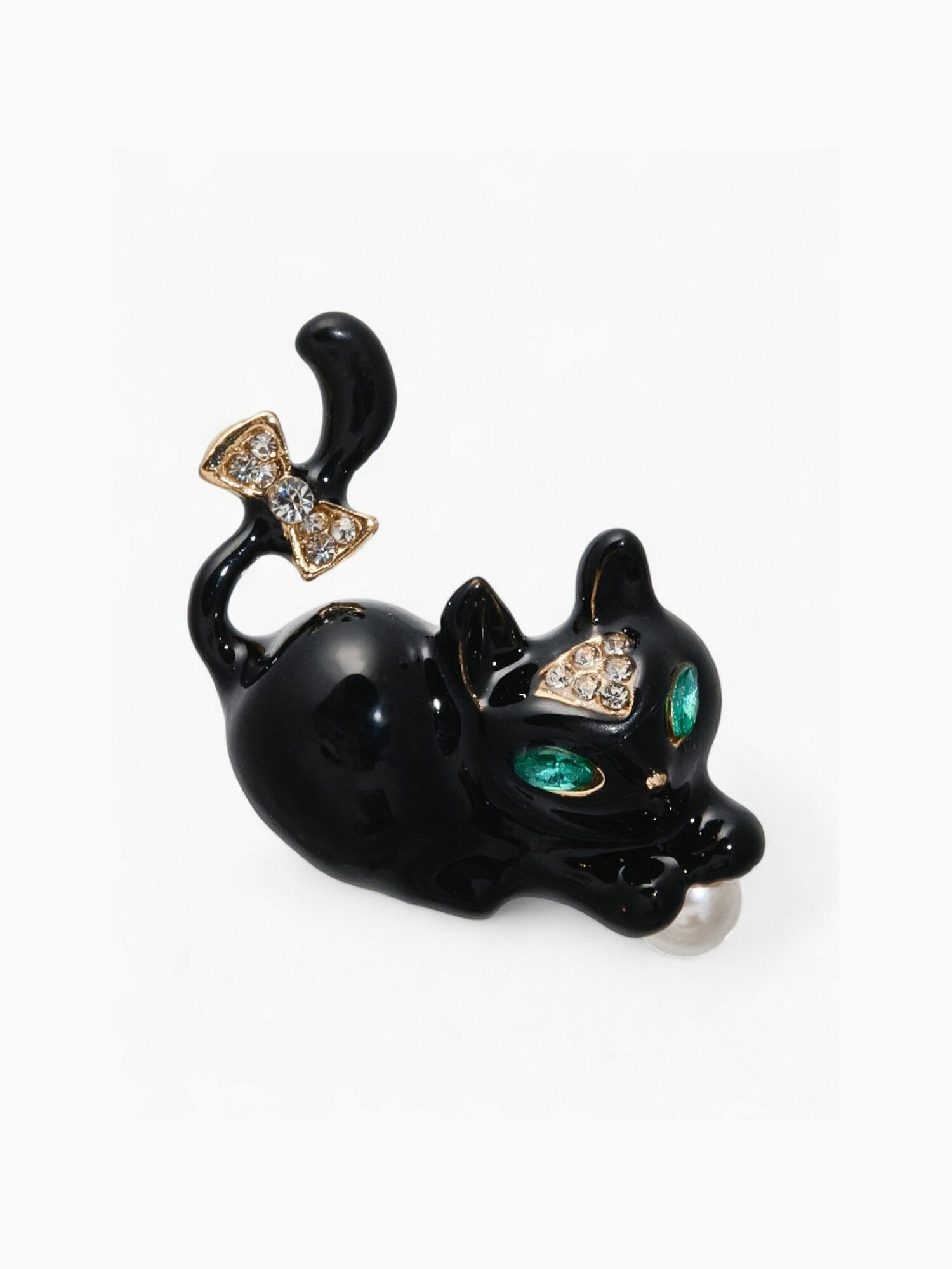 Брошь, эмаль, стразы