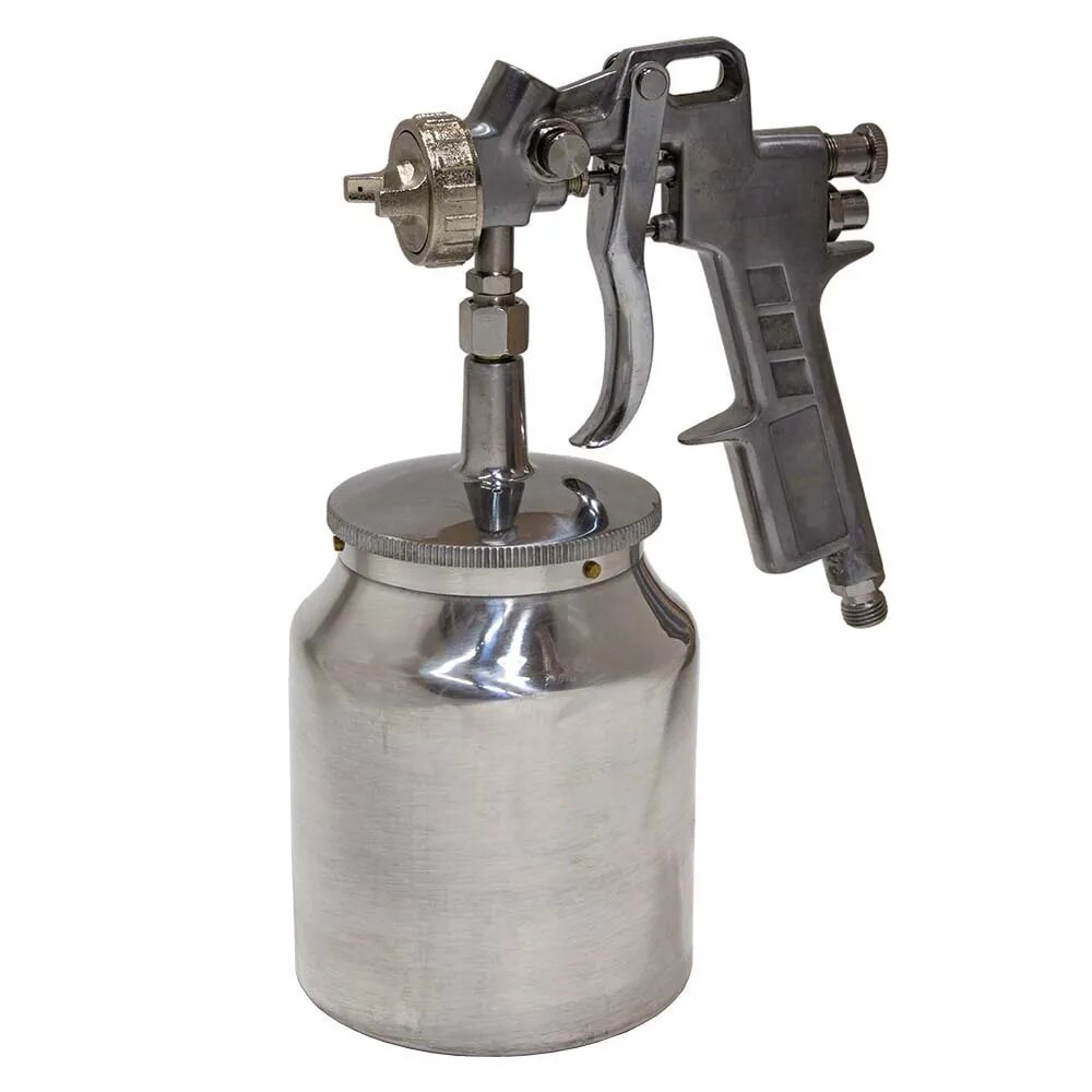 Краскопульт PI TOOLS S-990S ф1.5мм, с нижним бачком 1л, для эмалей, лаков, красок и др, Арт. 3117