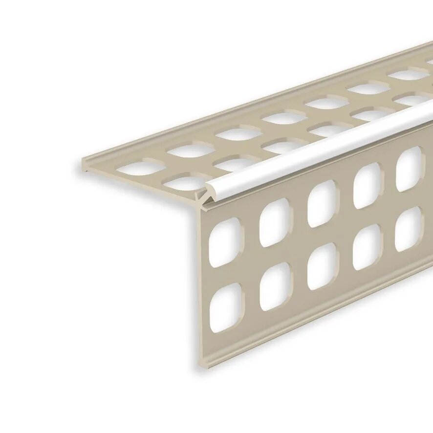 Угол штукатурный пластиковый Ш-У6 40х40 мм с маяком 6мм, 3.0м (10 шт.)