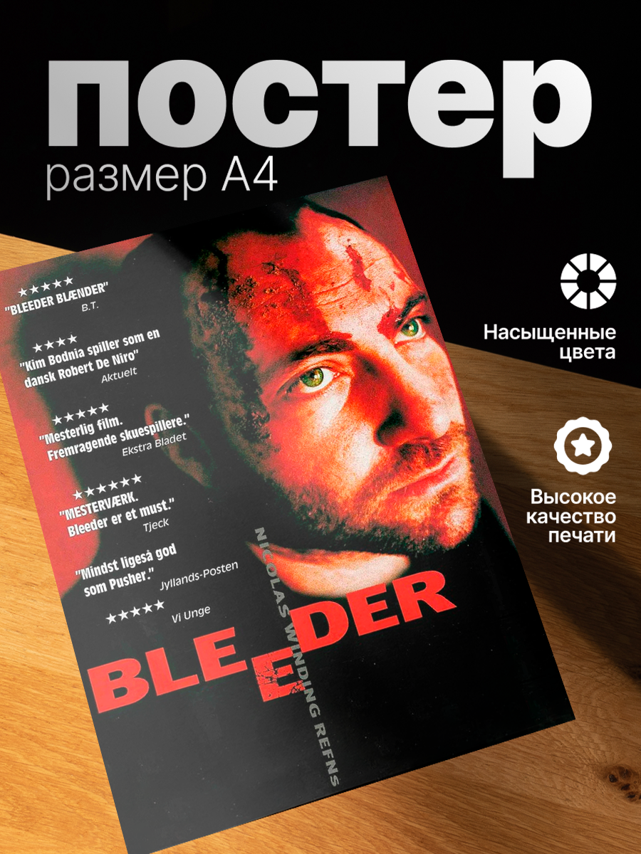 Постер ZEKEKS Истекающий кровью, на стену, без рамы, 29x21 см, цифровая печать