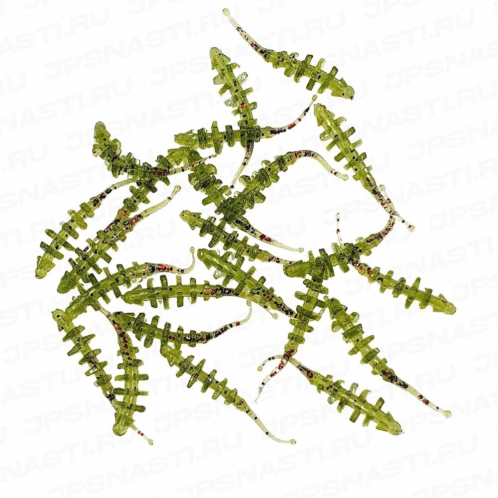 Силиконовые приманки Eleven Lures Chikki 1.5, 20 шт, #Toxic