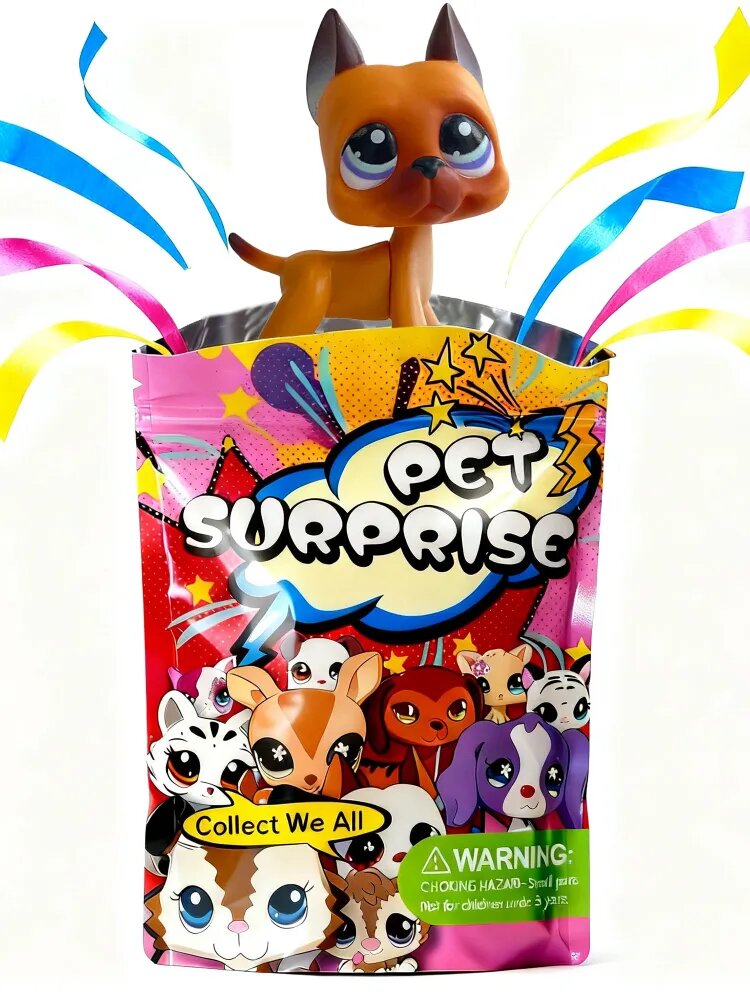 Pet Shop #244, лпс игрушки, Немецкий дог, Сосиска-дог, овчарка, собака, подарок для девочки(С упаковочным пакетом)