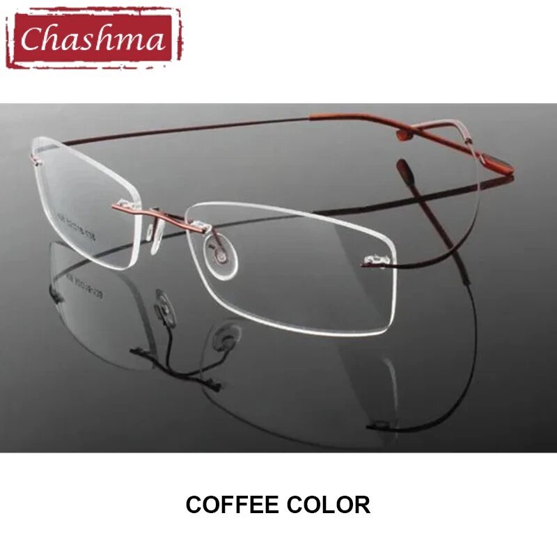 Безрамные очки Chashma из титана coffee
