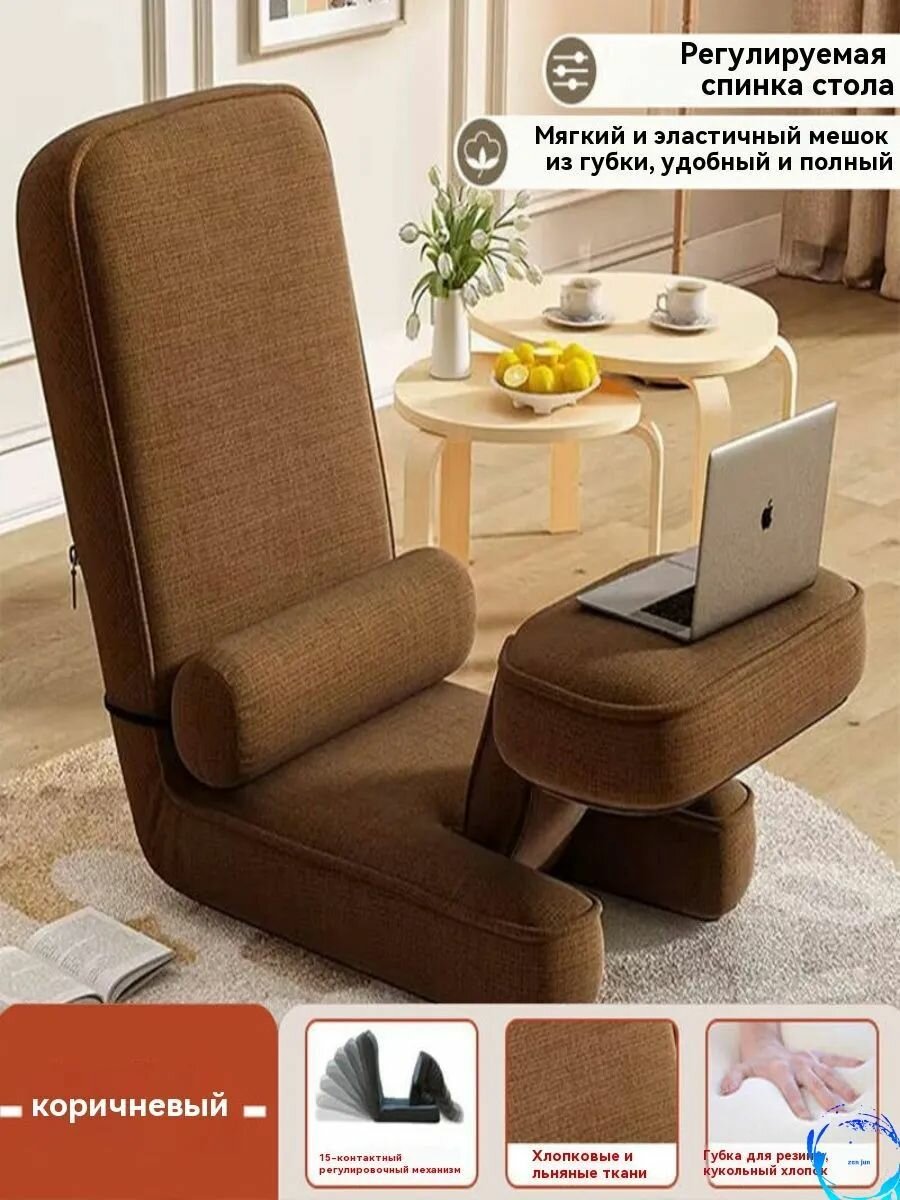 Пуф, Лён, Хлопок, 48х65х65 см