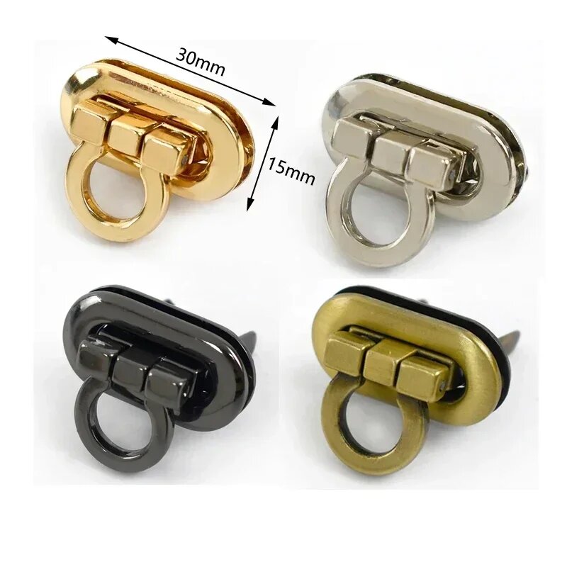 2 шт, металлическая пряжка с замком для сумки, женский кошелек, поворотные замки, декоративная застежка-защелка, сделай сам, сумки на плечо с ручкой, аксессуары для рукоделия