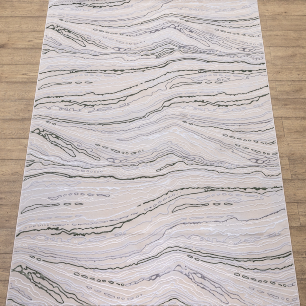 Ковер Турецкий Aruna дизайн F592AY цвет BEIGE / D.GREEN 2.4x3.4м