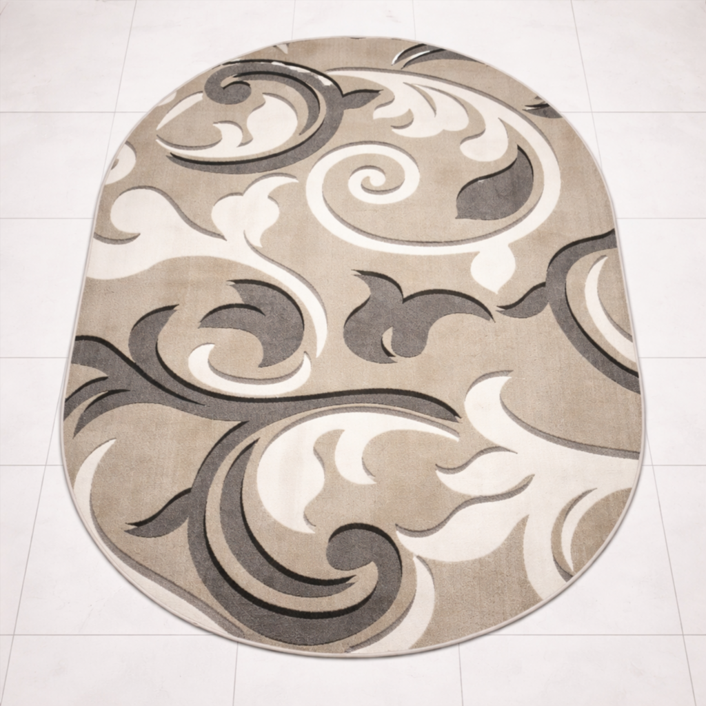 Ковер Фиеста дизайн 36107 цвет 36955 Овал 1x2м