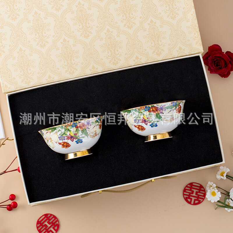 Набор кофейных чашек и блюдец из костяного фарфора, подарочная коробка для чаепития в сине-белых тонах, подарок на новоселье, свадебный подарок, чайный набор с чашками и блюдцами.