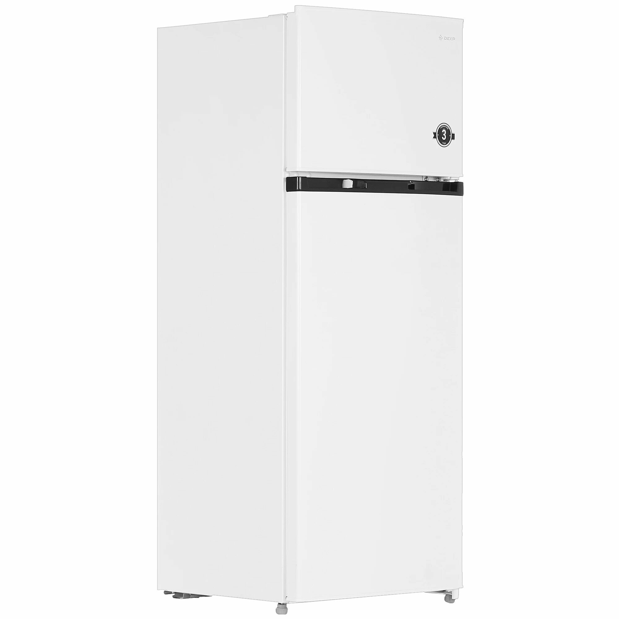 Холодильник с морозильником DEXP RF-TD210NMA/W белый, внешнее покрытие-металл, размораживание - ручное
