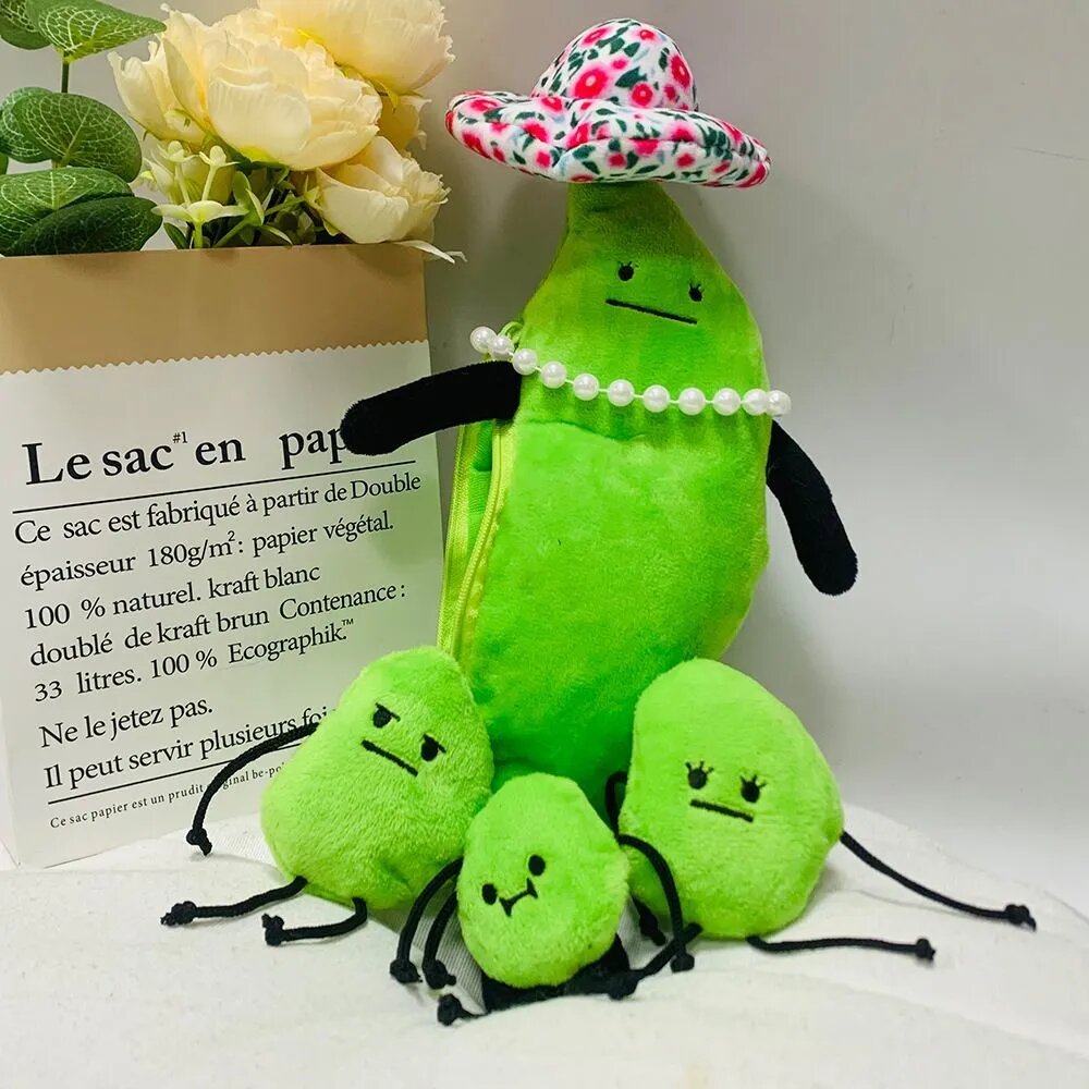 Мягкая игрушка плюш Secret Staycation Edamame Family гороховое семейство для детей