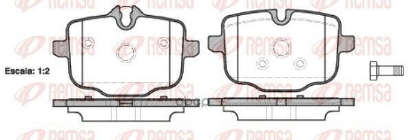 1433 00 колодки дисковые задние! BMW F10/F11 3.5i/5.0i/3.5D 10> Remsa арт. 143300