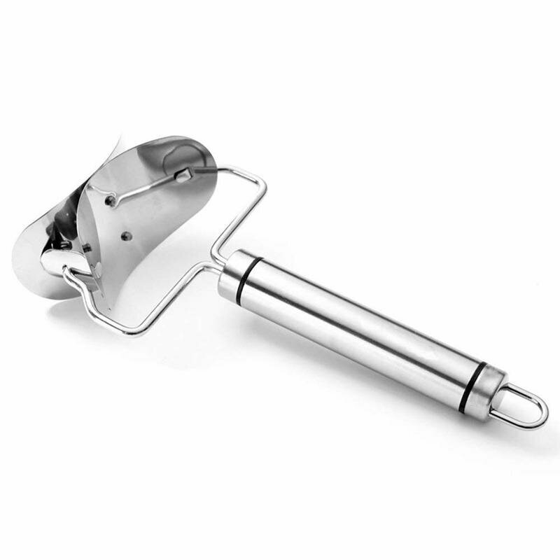 Ролик для раскатки и нарезки теста, нержавеющая сталь, раскатка теста для печенья, пельменей, равиоли, вареников