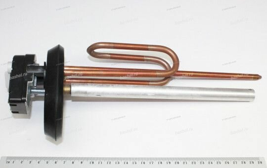 ТЭН ЭВН RCA 2500W F-48 M5 (в сборе - фланец автоклавный, анод и терморегулятор)