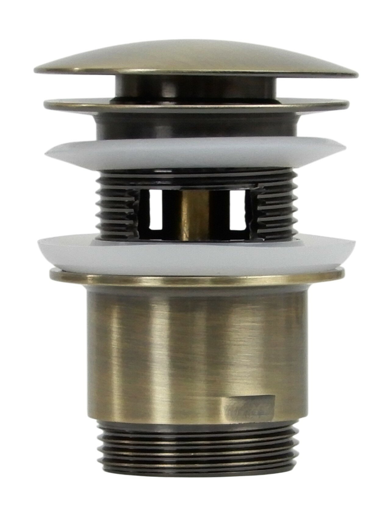 Донный клапан для раковины AICITY К0303 с переливом, бронзовый