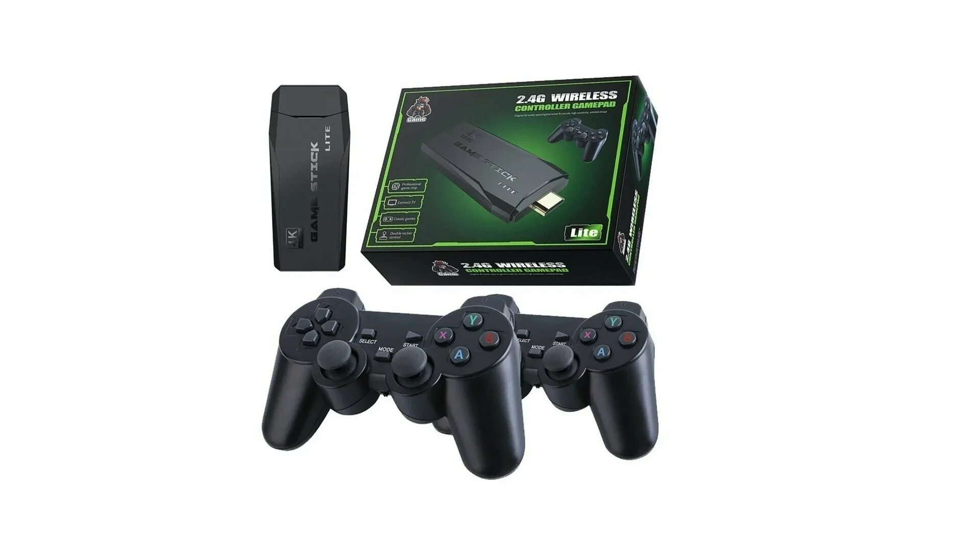 Игровая приставка Game Stick Lite, 64 ГБ, 10000 встроенных игр, 15000 эмуляторов