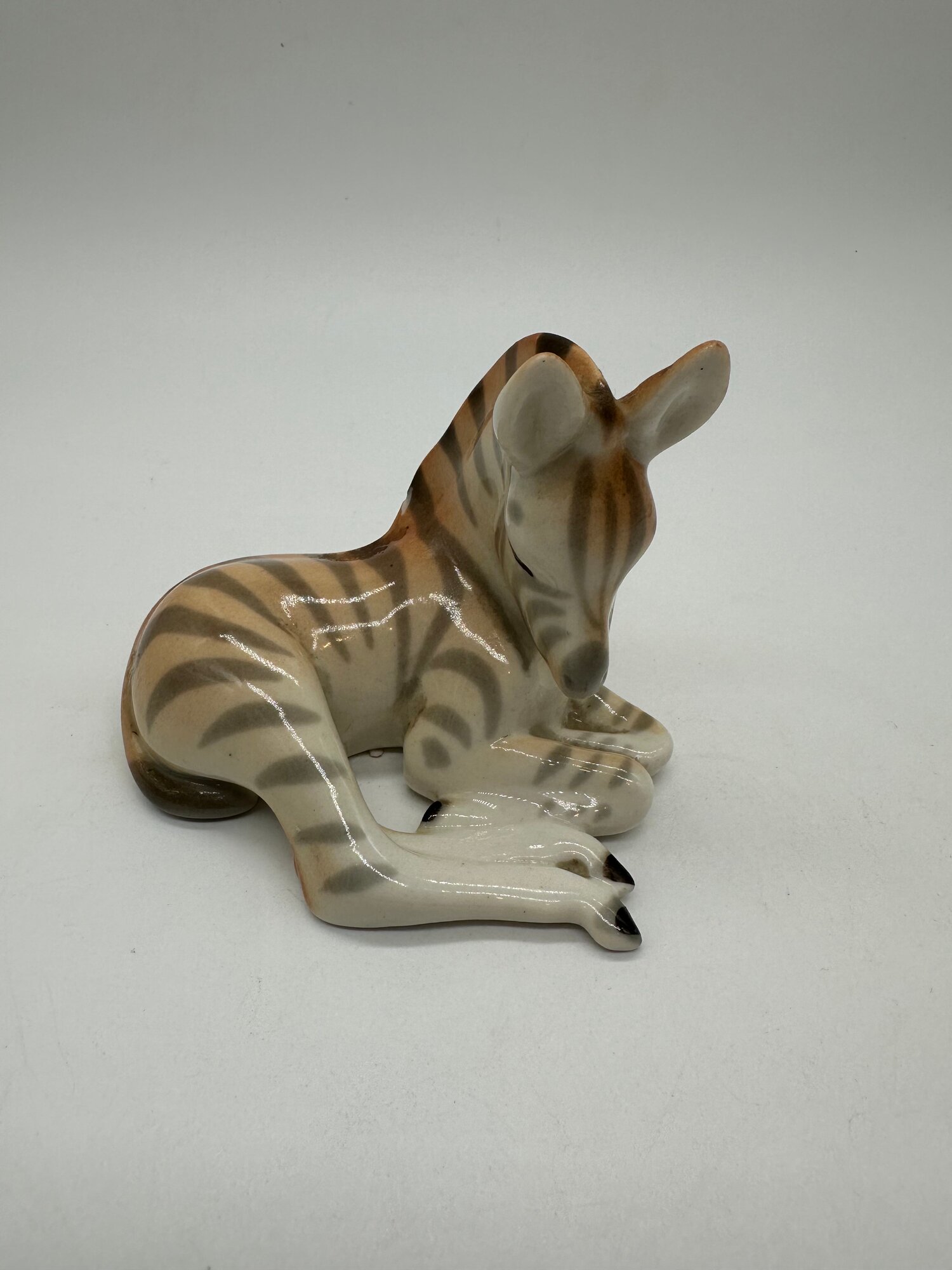 Статуэтка Зебра Фарфор Лфз 60 годы винтажная редкая