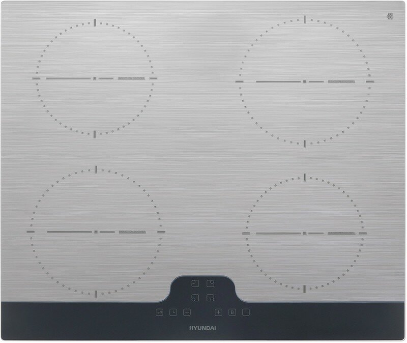 Индукционная варочная панель Hyundai HHI 6772 GR, независимая, серебристый