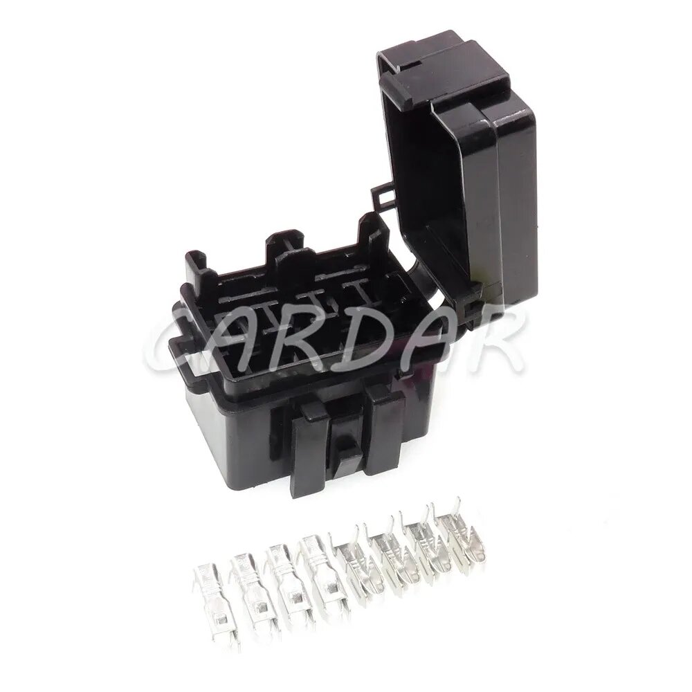 Комплект из 4-канального блока управления переменным током, черный, стандартный, для автомобиля, с реле и предохранителями, держатель предохранителей для автомобиля