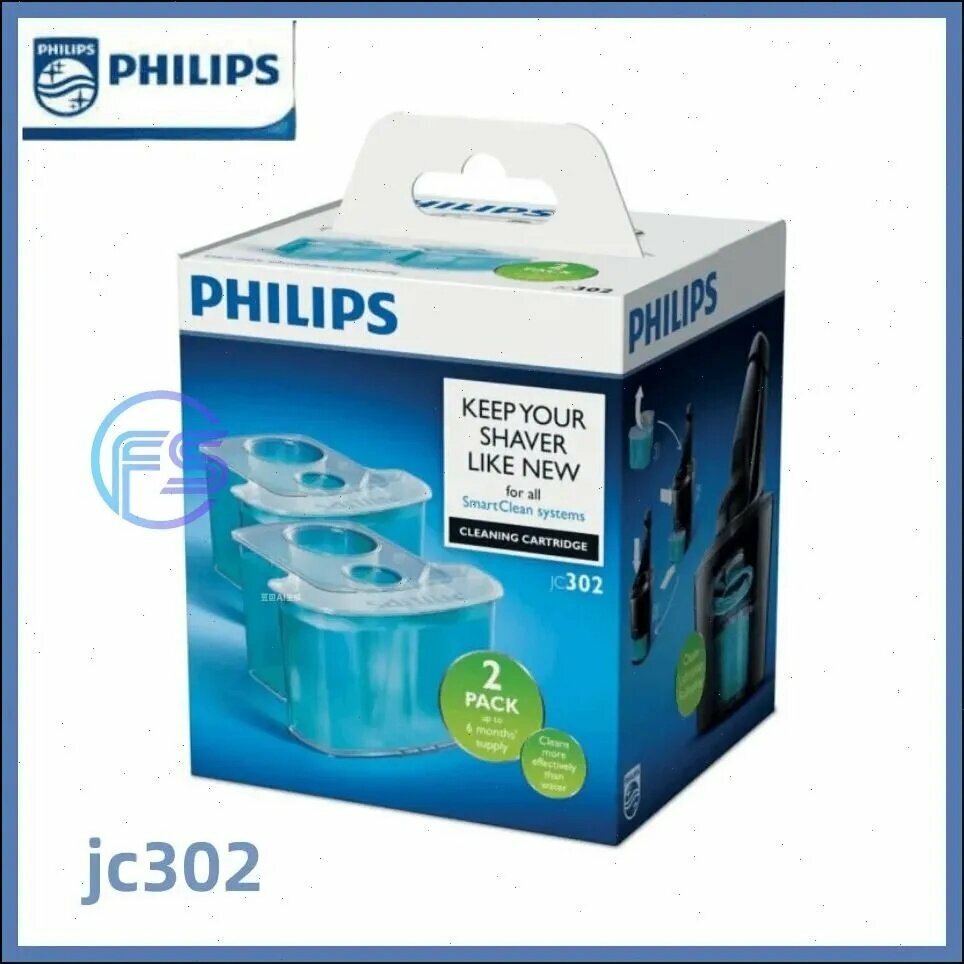 Картридж для бритв JC302/50 с чистящей жидкостью, 2 шт