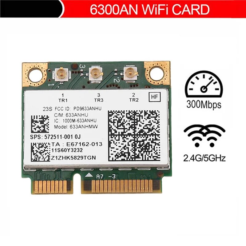 AP-6300AGN 633ANHMW Беспроводная Wi-Fi карта Mini Pcie Card 802.11A/G/N 2,4G + 5,0 ГГц для Lenovo Thinkpad T410 T420 T430 X220 Y460