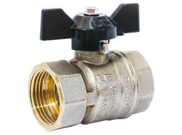 Кран шаровый LD Pride резьба 1/2", диаметр 15 мм, М/М, бабочка