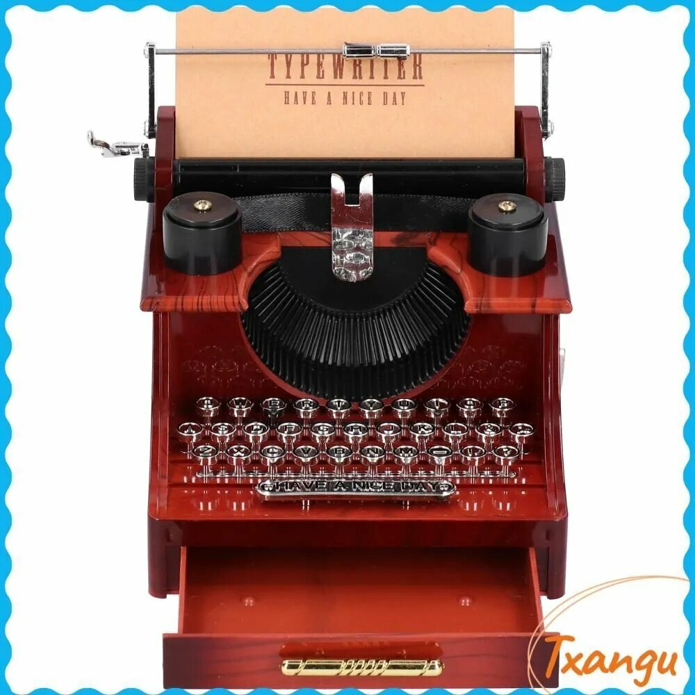 Ретро типwriter музыкальная шкатулка, без батареек, для любителей старинных вещей