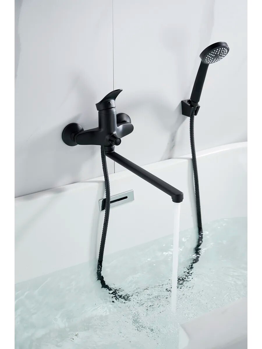 Смеситель для ванны с длинным изливом 35см