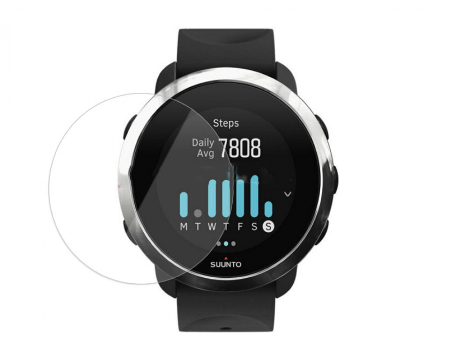 Защитное закаленное стекло MyPads для смарт-часов Suunto 3 Fitness с олеофобным покрытием